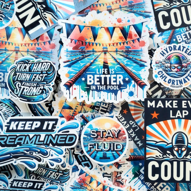 Swimmer Decal - Etsy