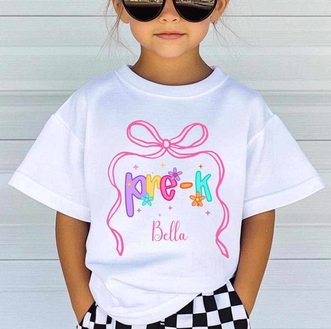 Personalized Pre-k Shirt, Custom First Day of Preschool Shirt, Back to ...