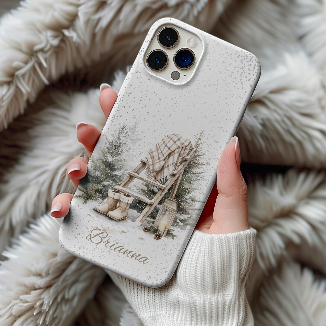 Personalized Boho Winter Phone Case, Custom Winter Themed Phone ...