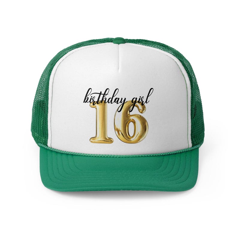 16th Birthday Girl Trucker Hat, Sweet 16 Birthday Crew Trucker Hats ...