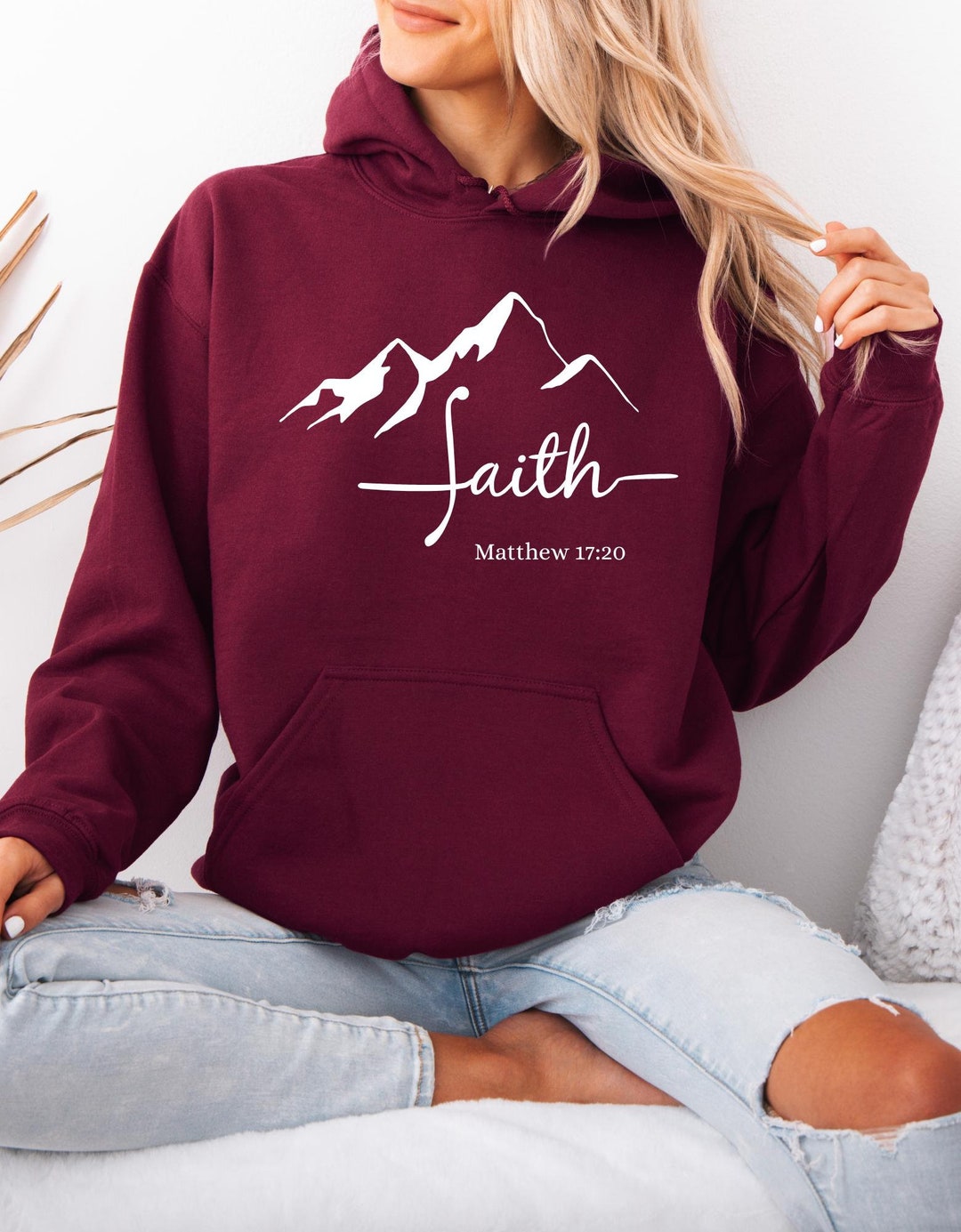 Faith Hoodie Christian Sweatshirt Faith of Mustard Seed Religious ...
