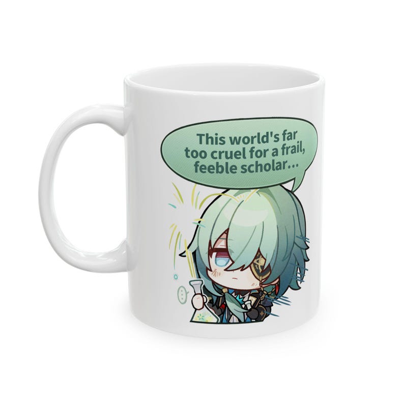 Anaxa HSR Meme Mug, Anaxagoras Funny Frail, Feeble Scholar Emoji ...