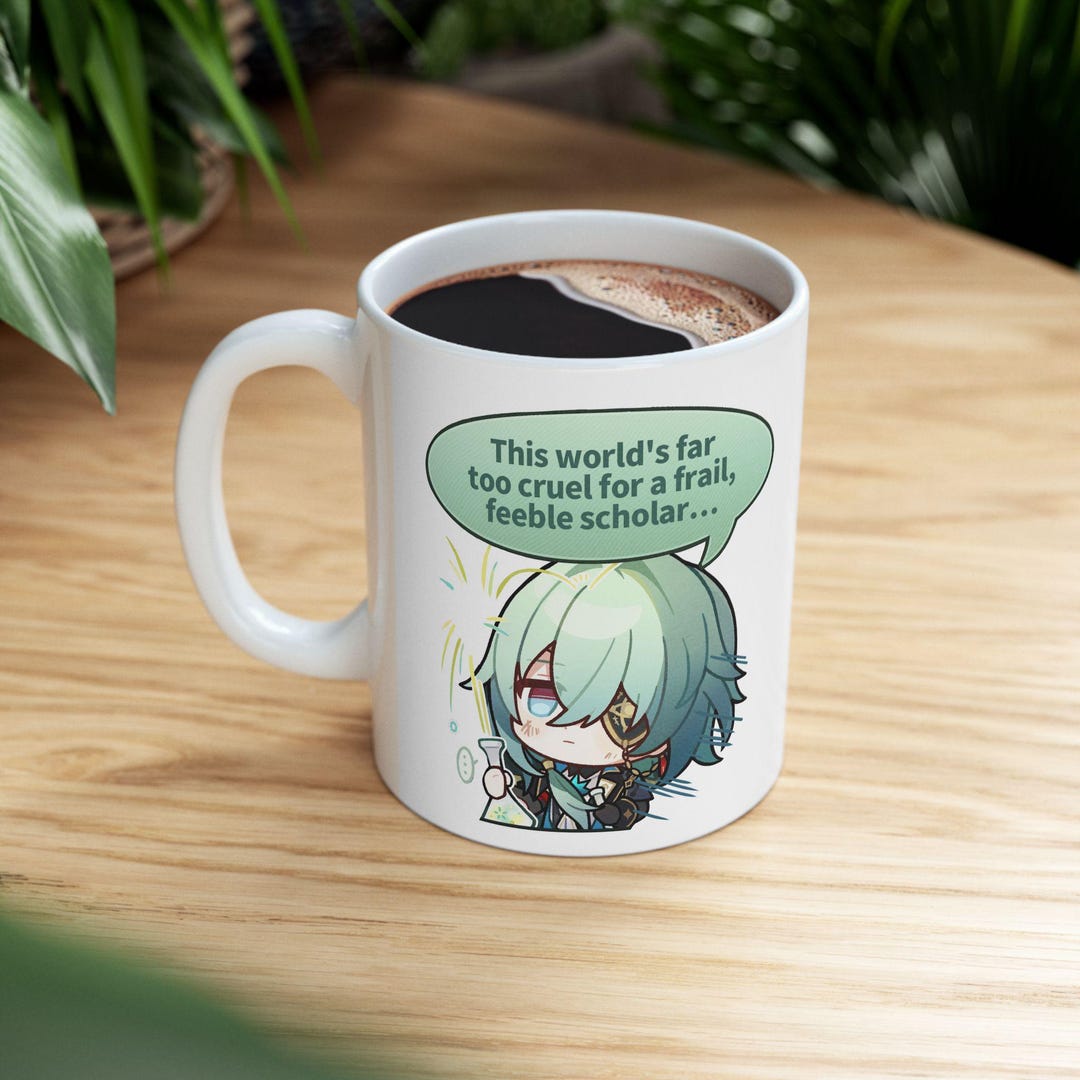 Anaxa HSR Meme Mug, Anaxagoras Funny Frail, Feeble Scholar Emoji ...