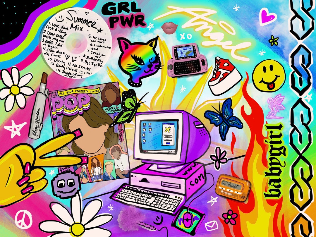 Y2K Art Print 8x10 - Etsy