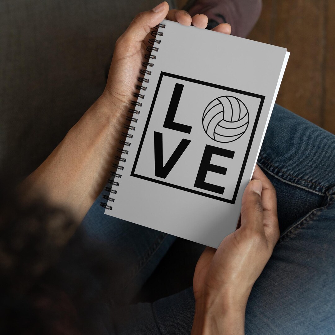 Volleyball Spiral Notebook; Volleyball Love Spiral Notebook, Volleyball ...