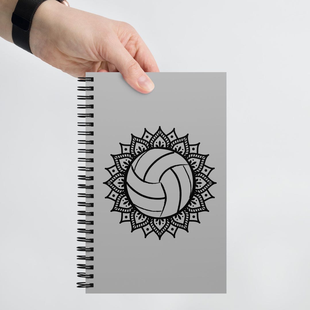 Volleyball Mandala Spiral Notebook; Cute Volleyball Notebook ...