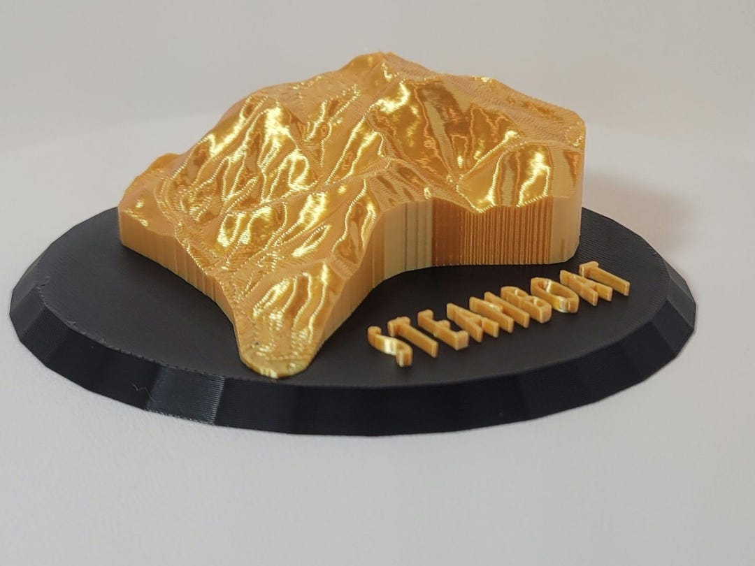 Steamboat | Ski Resort | Colorado | 3D Printed Elevation Model | Desk ...