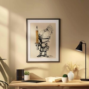 Digital Download - Ready to Print Ink Draw - Knight - Etsy