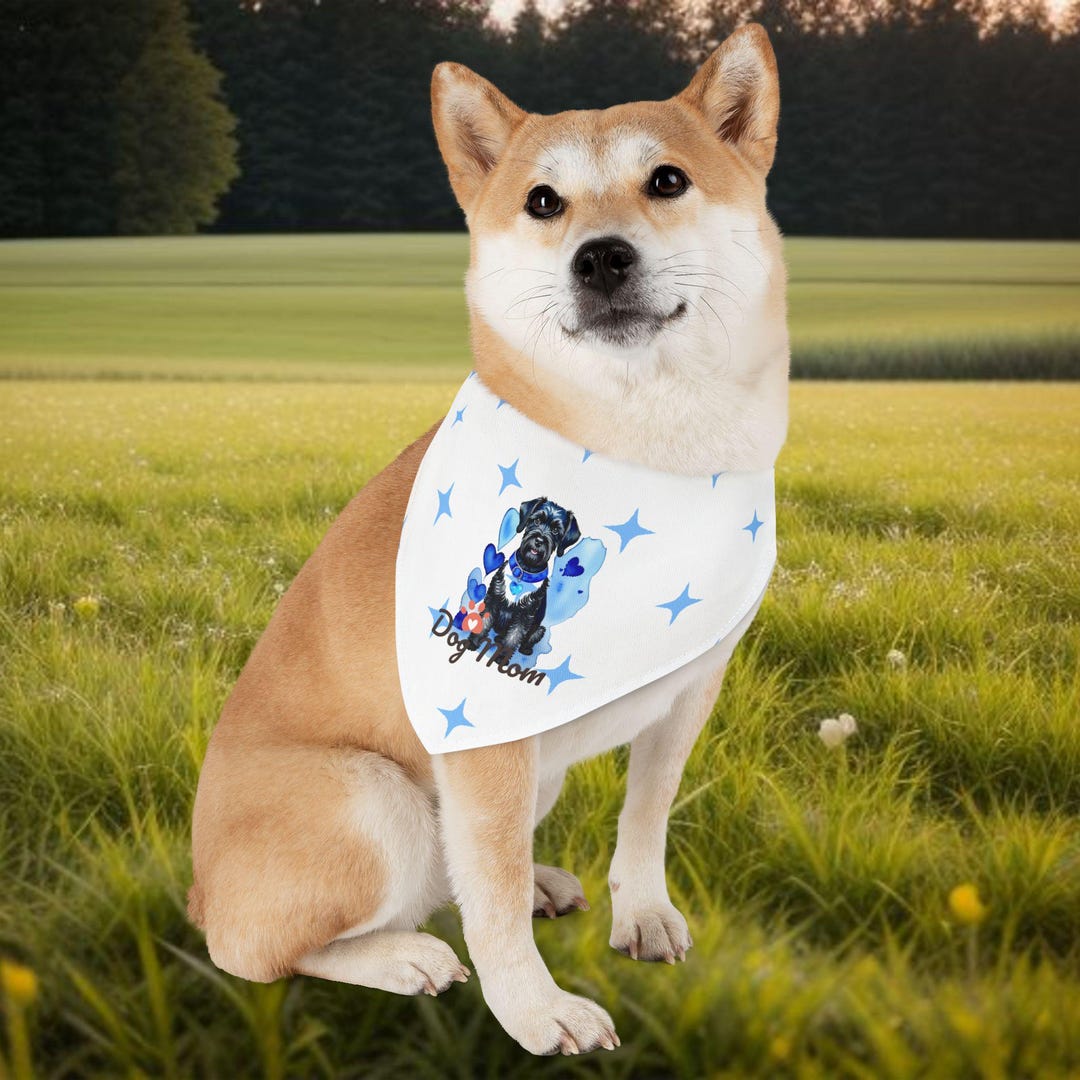 Pet Bandana Collar With Ai Generated Miniature Schnauzer Image ...