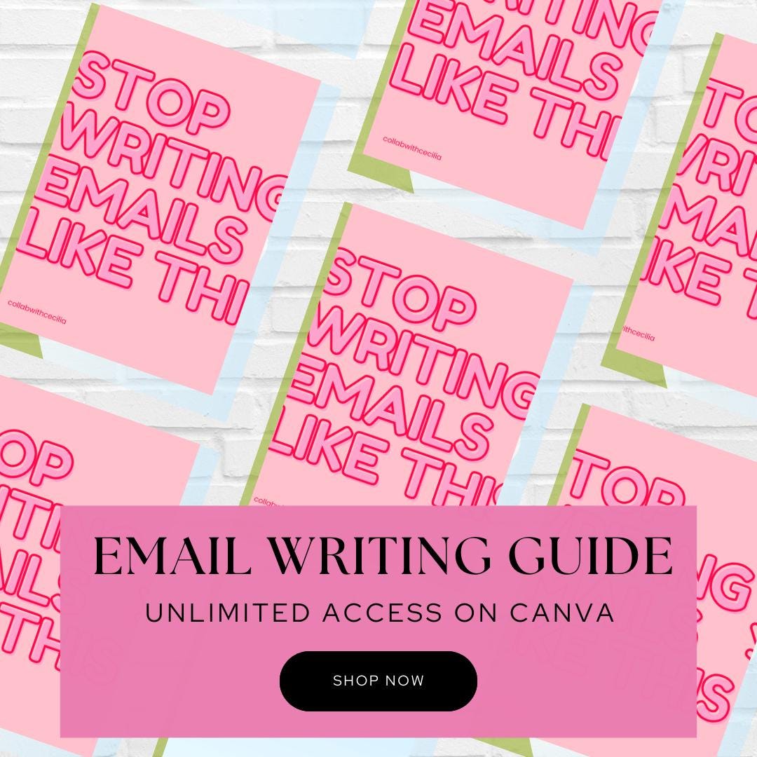 7-pages Email Writing Guide | Digital Download | Editable Canva ...