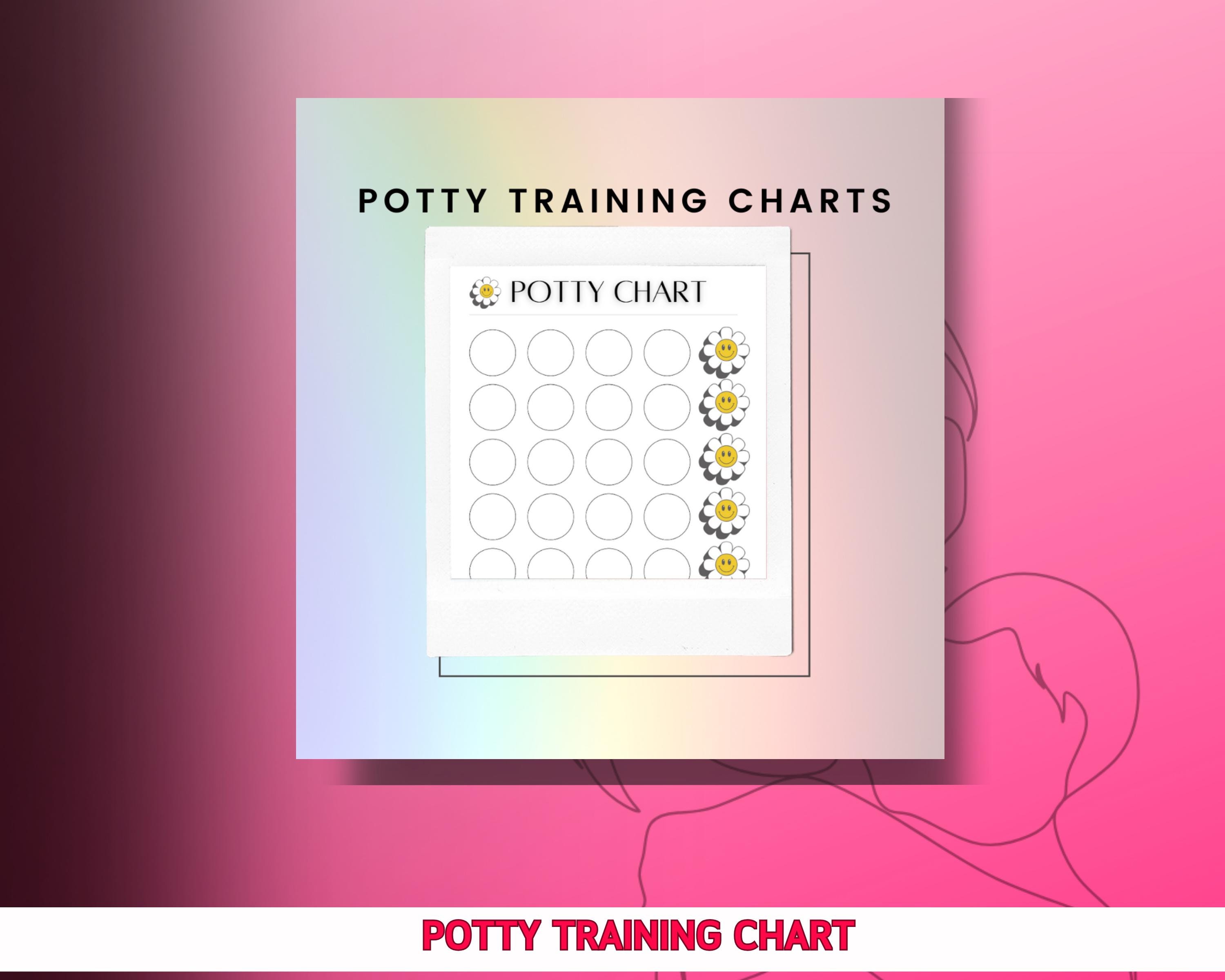 4-page Child's Potty Training Chart | Digital Download | Editable Canva ...