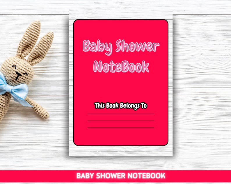 2-page Baby Shower Notebook | Digital Download | Editable Canva ...