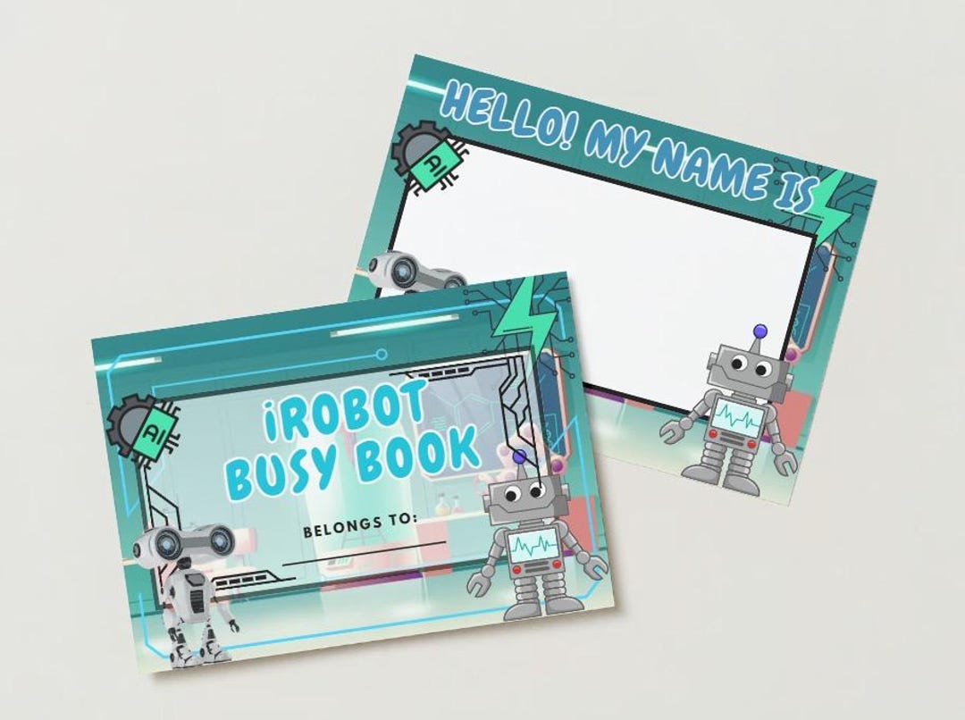 Irobot Busy Book for Toddlers | Printable Robot Activity Book | Fun and ...