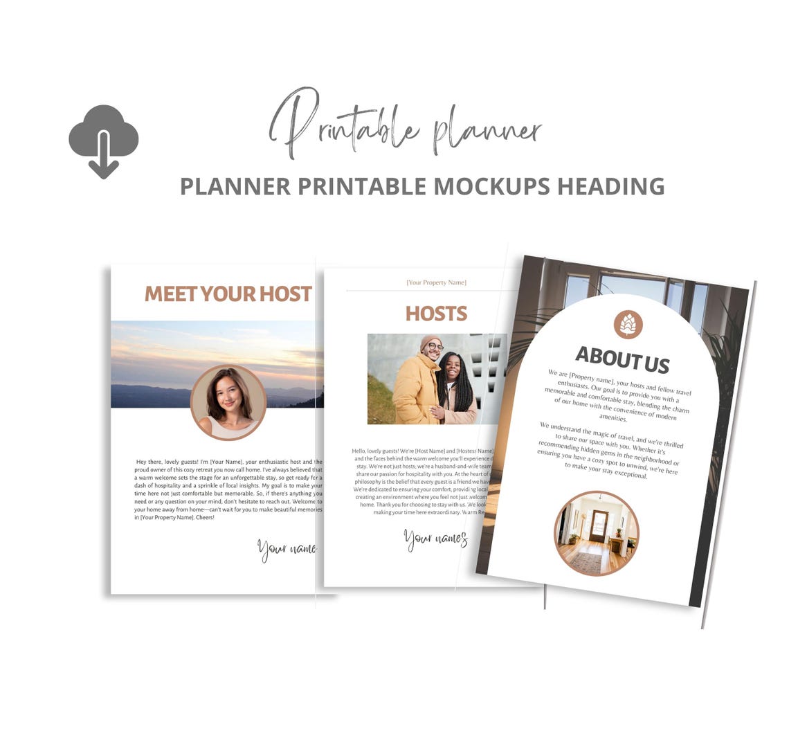 Editable Airbnb Template | Airbnb Welcome Book Template | Editable ...