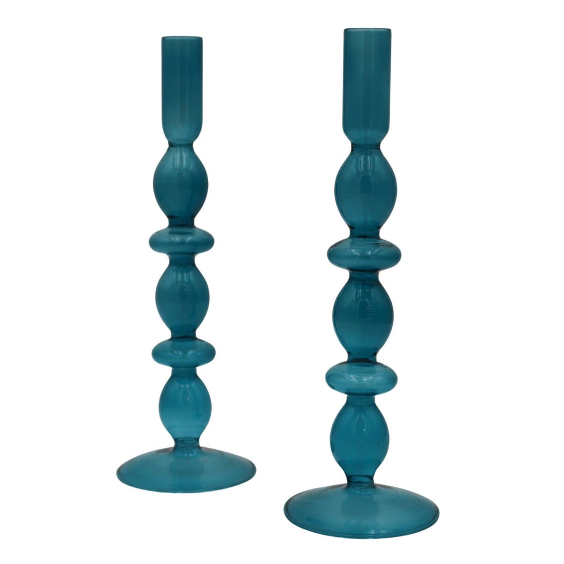 Azure Blue Candle Holder - Pair - Etsy