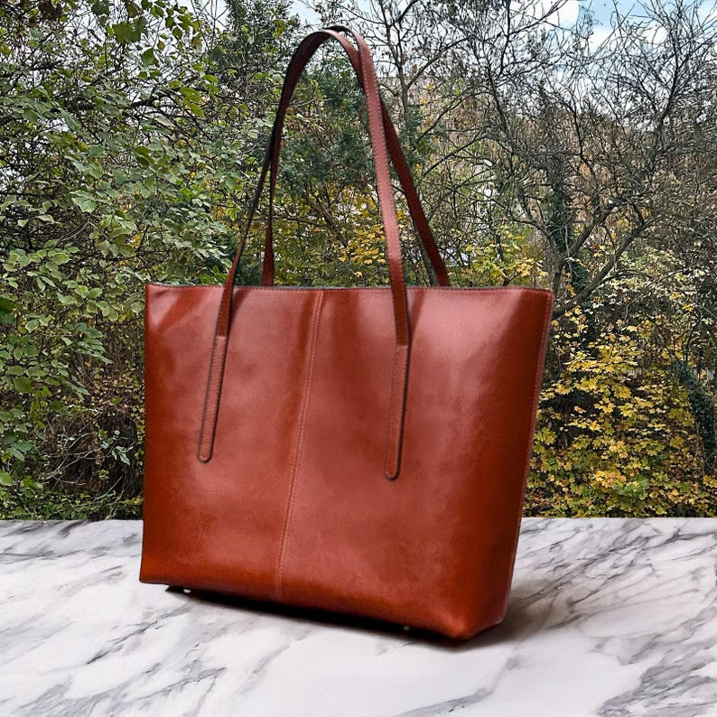 Handgemachte Leder Tasche, Leder Schultertasche Damen, Handtasche ...