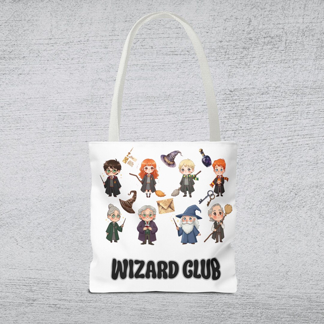 WIZARD Tote Bag, Magical Reusable Bag, Witchcraft Shopping Tote ...