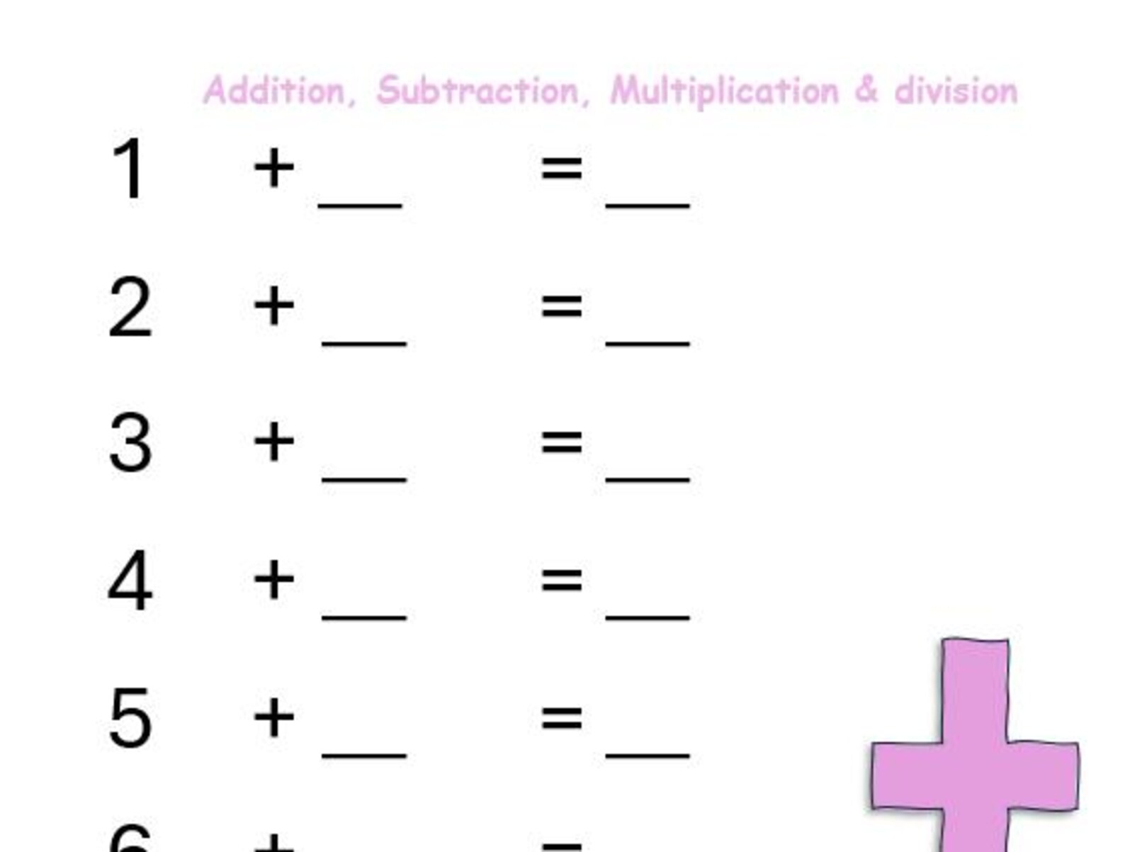 Basic Maths Questions - Etsy
