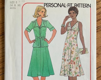 Vintage 1970s Sewing Pattern, B32.5 Womens Maxi Dress and Cropped ...