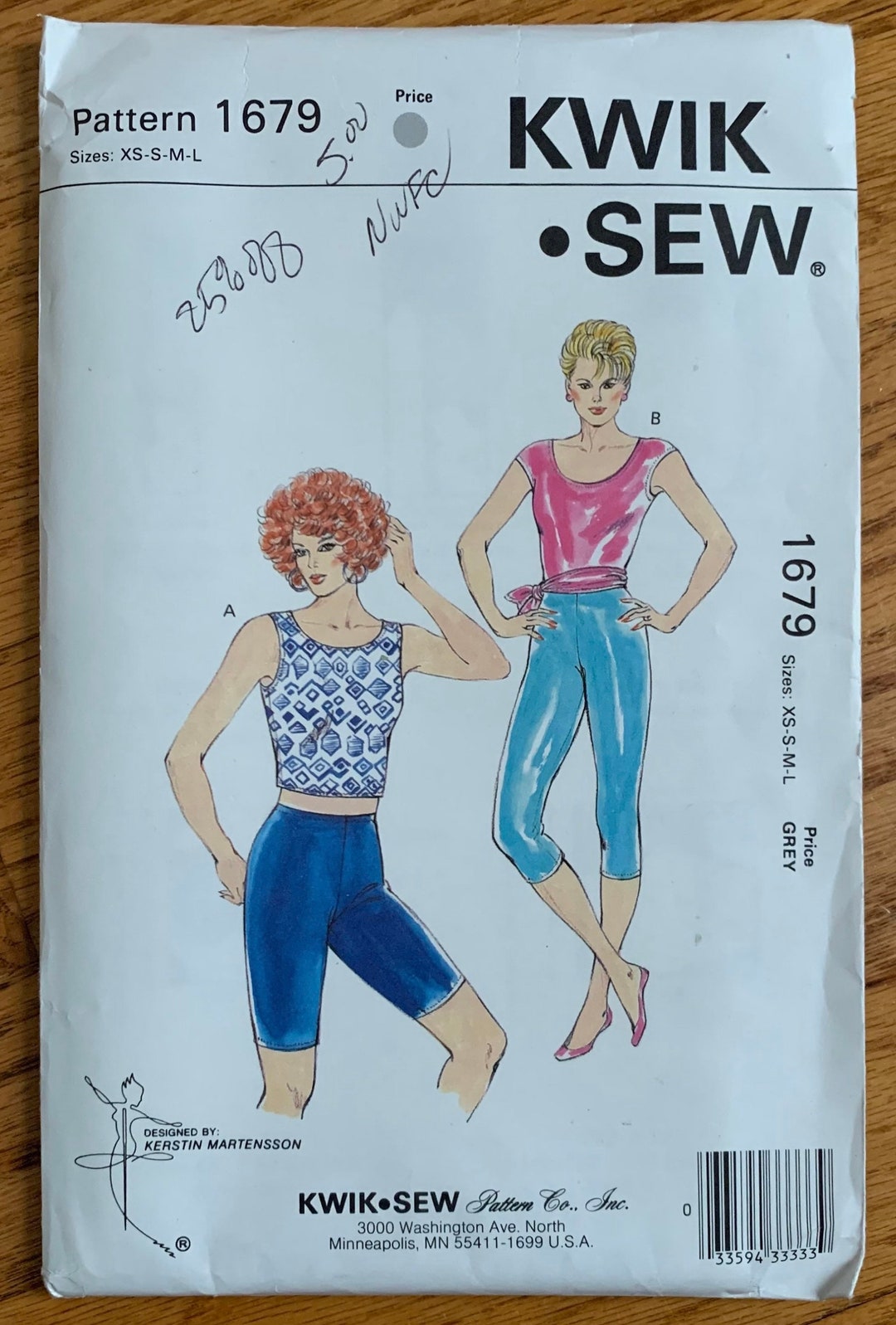 Vintage 1980s Sewing Pattern, XS-L Womens Aerobic Dance Outfit, Kwik ...