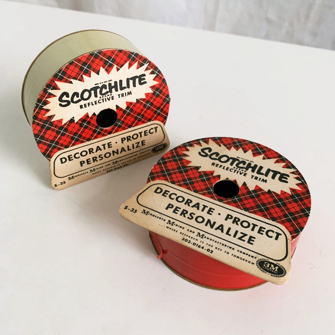 1950s Vintage Reflective Tape, 3M Tape Scotchlite Reflective Trim YOUR ...