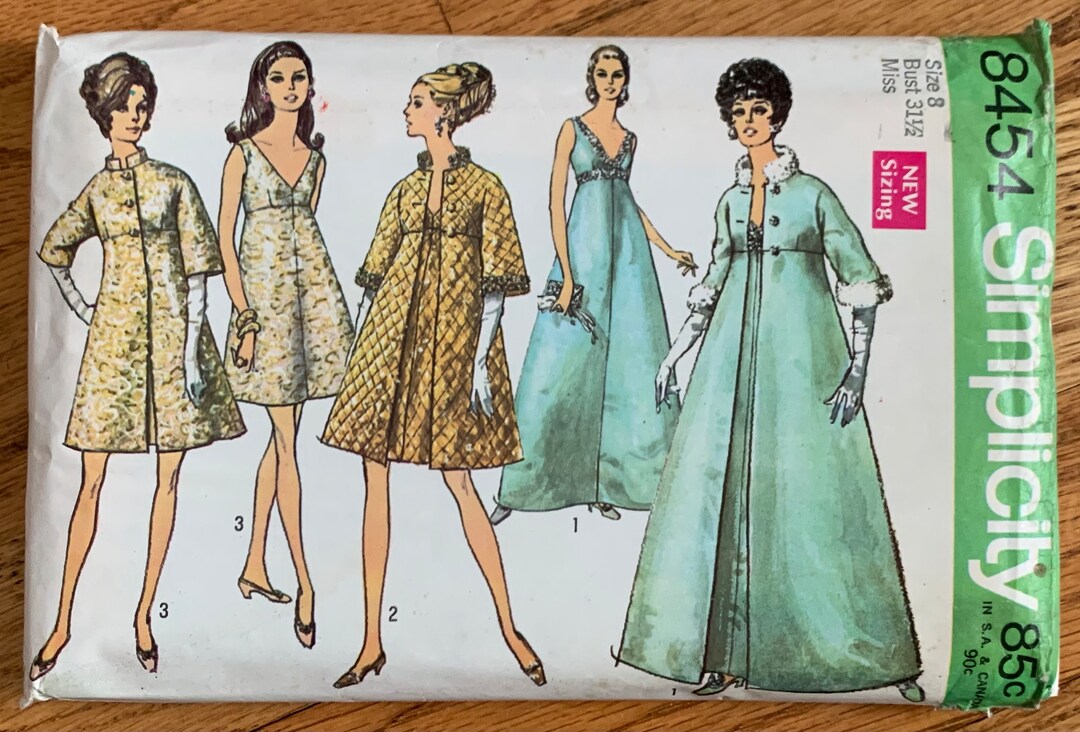 Women's Cocktail or Evening Dress and Coat B31.5 Vintage 60s Sewing ...