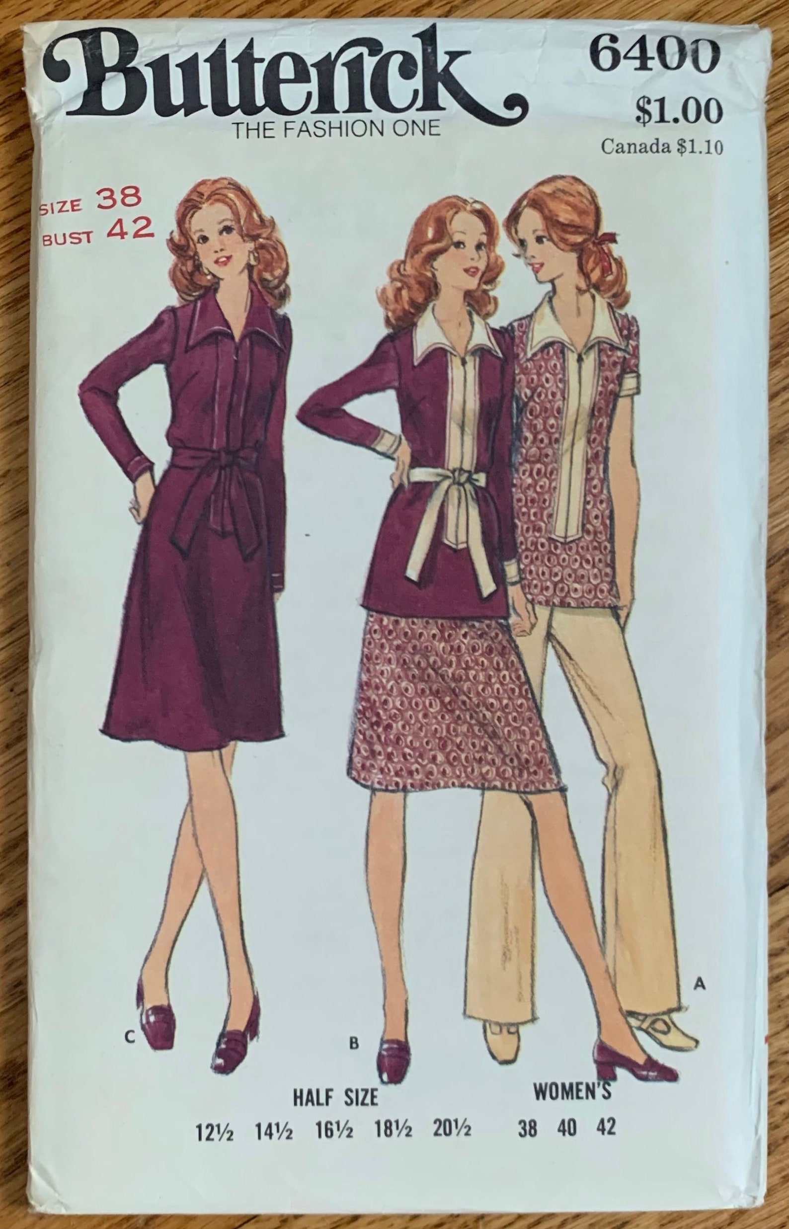 Vintage 1970s Sewing Pattern B42 Womens Semi Fitted - Etsy
