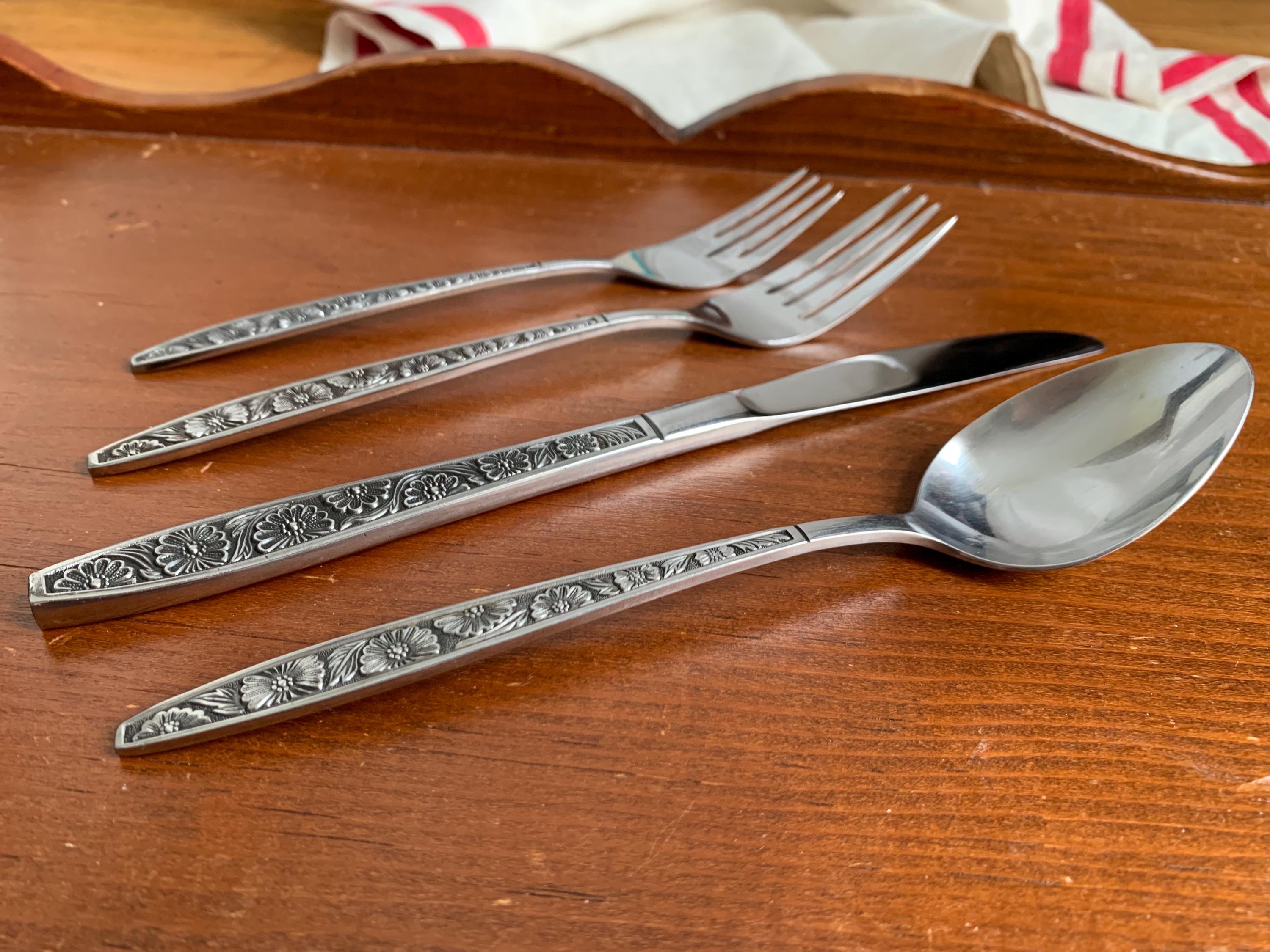 Vintage Spring Bouquet Stainless Flatware & Serving Utensils CHOOSE ...