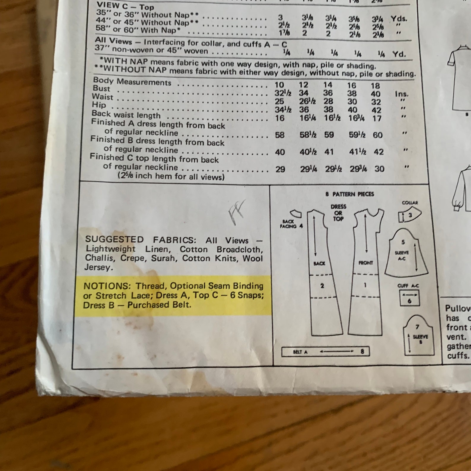 Vintage 70s Women's Pullover Top, A-line Dress Sewing Pattern - Mccall ...