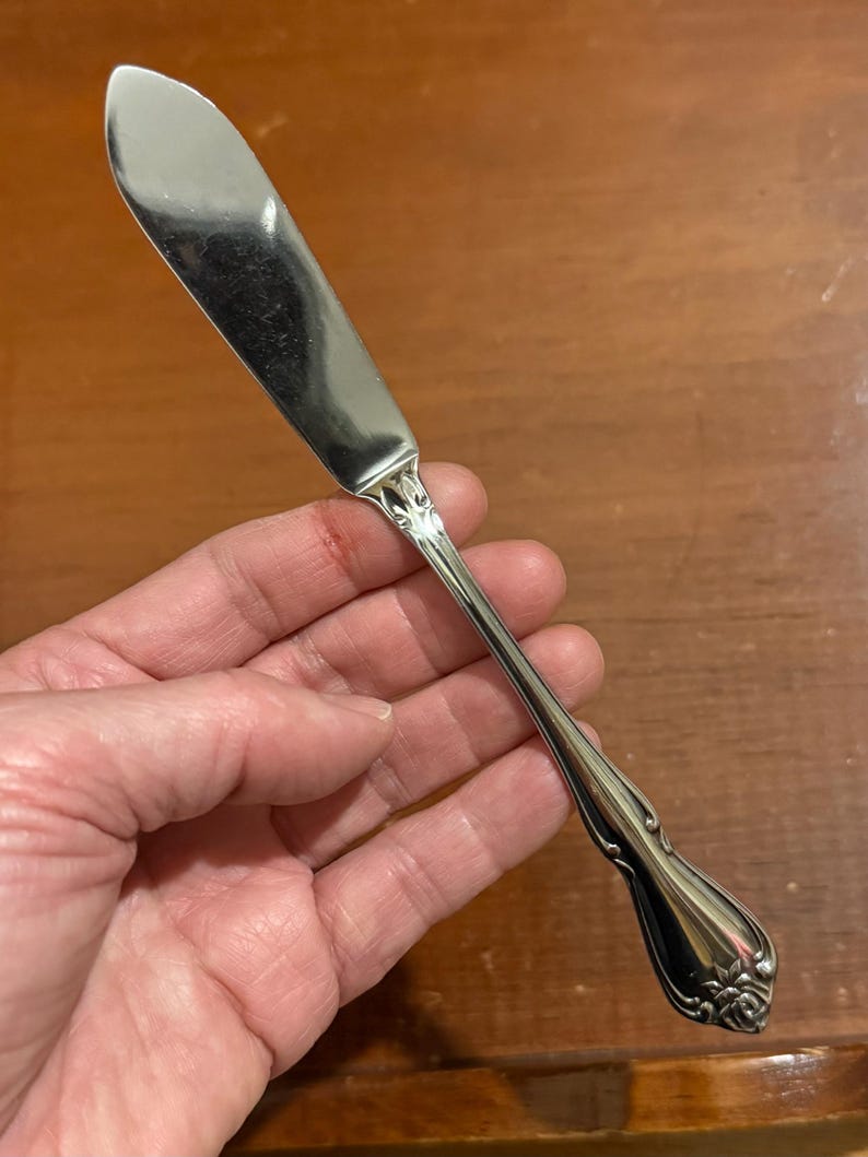 Vintage Oneida Arbor Rose Stainless Flatware, Ice Tea Spoons, Serving ...