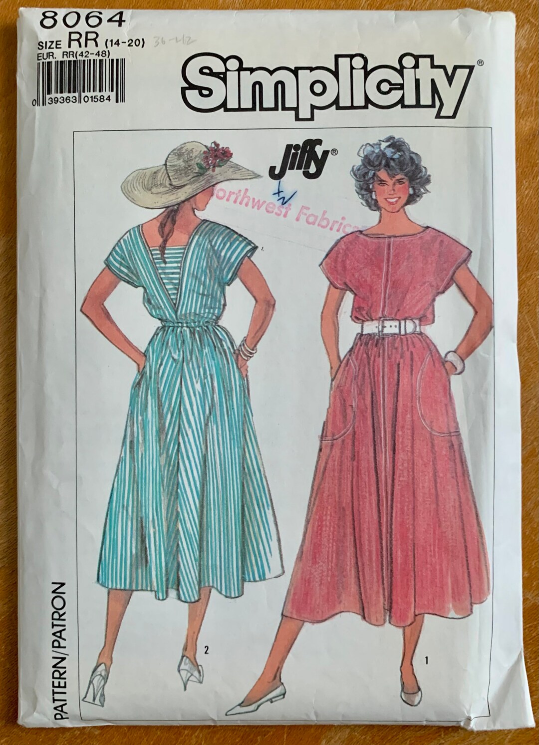 Vintage 1980s Womens Dress Sewing Pattern B36-42 Midi - Etsy