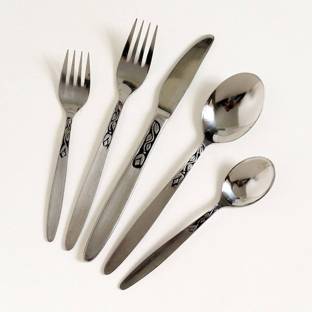 UNUSED Vintage 60s Amefa Tulip Time Stainless Flatware: Mid-century ...