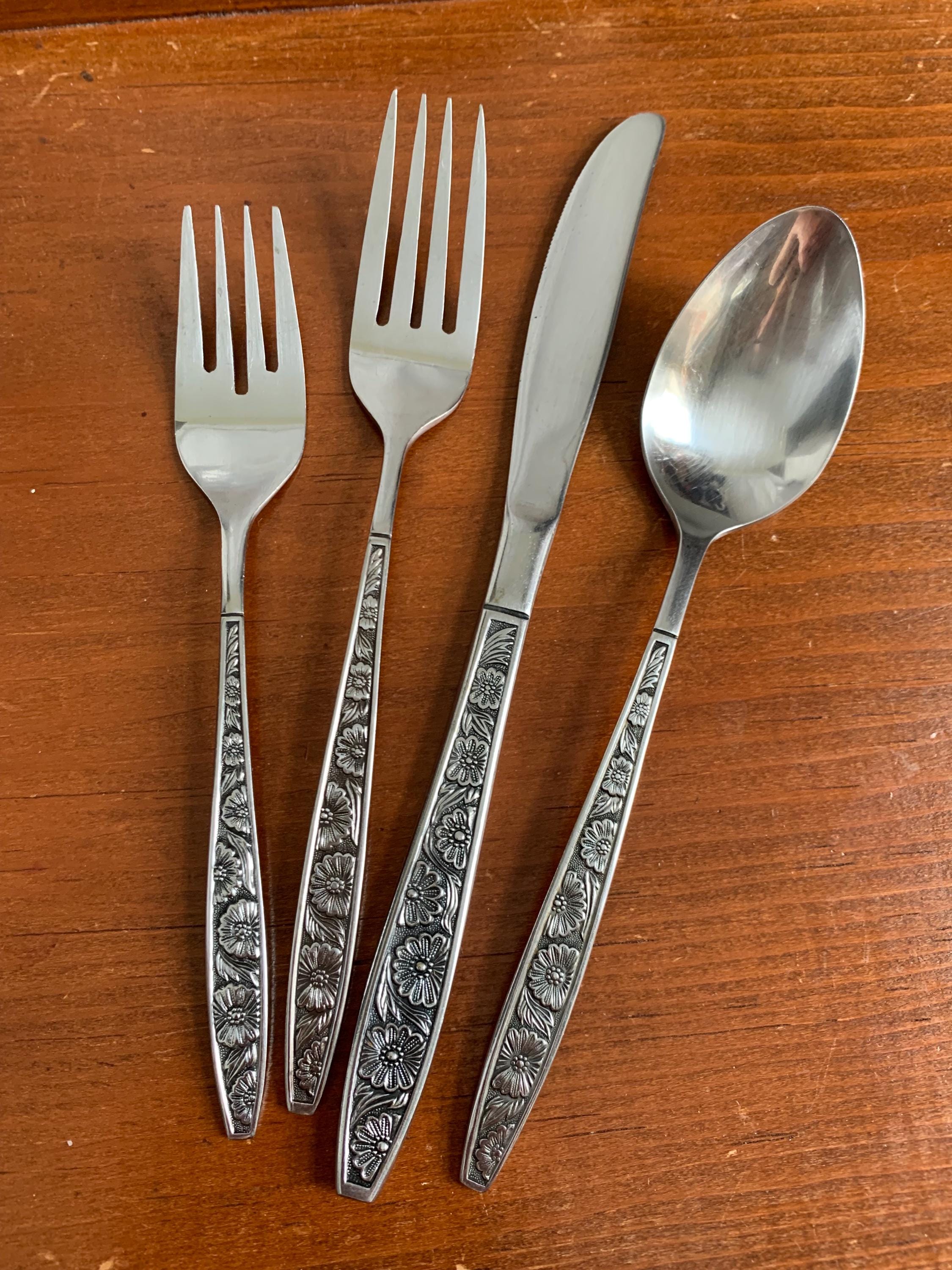 Vintage Spring Bouquet Stainless Flatware & Serving Utensils CHOOSE ...