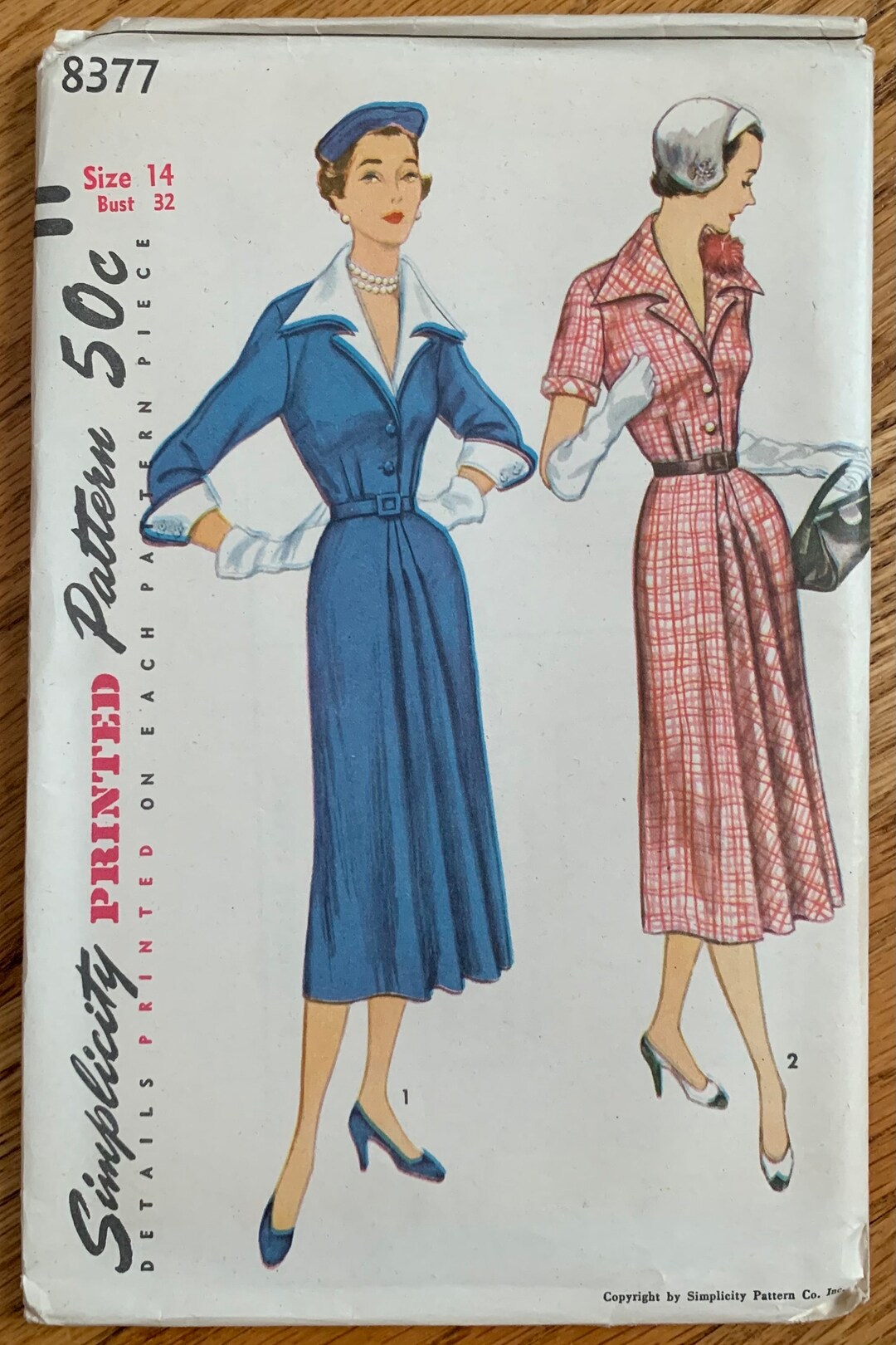 B32 Women's One Piece Dress Detachable Collar and Cuffs, Simplicity ...