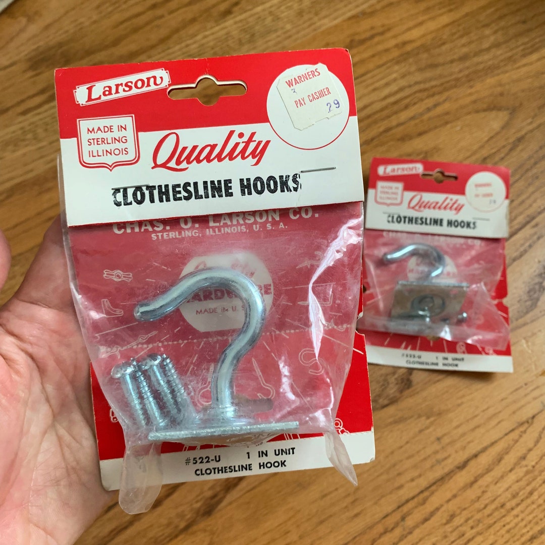 Vintage 1950s Clothesline Hooks Set of 2 NOS - Etsy