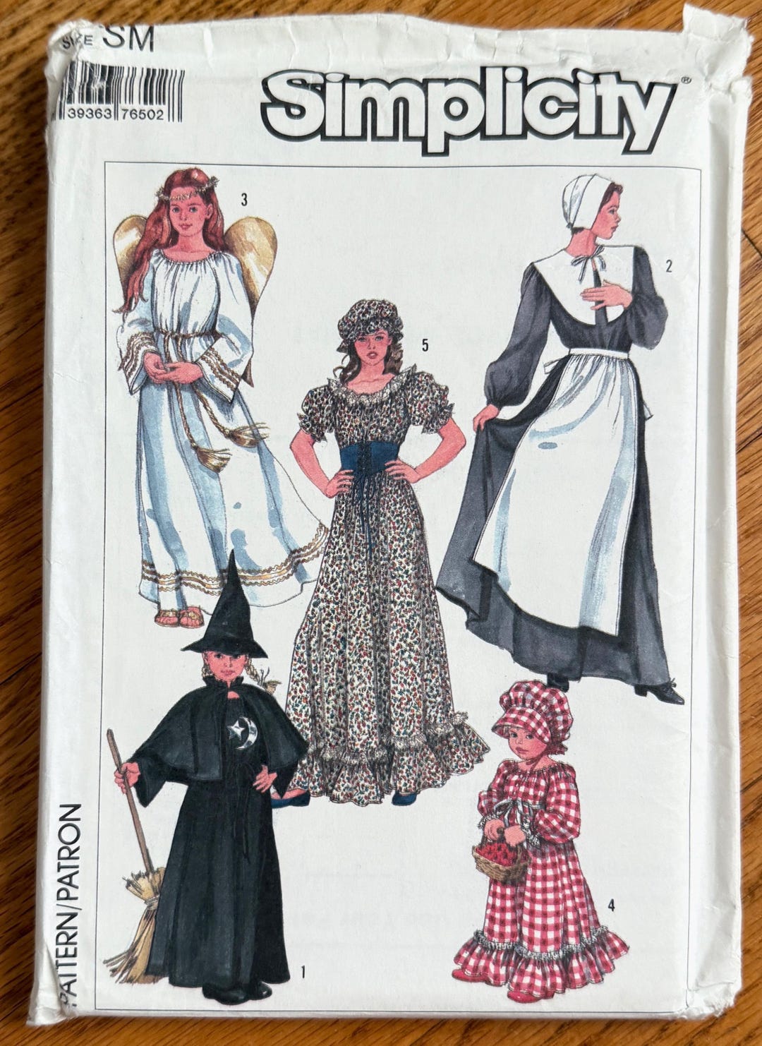 Vintage 1980s Women's Costume Sewing Pattern: Angel, Country Maid ...
