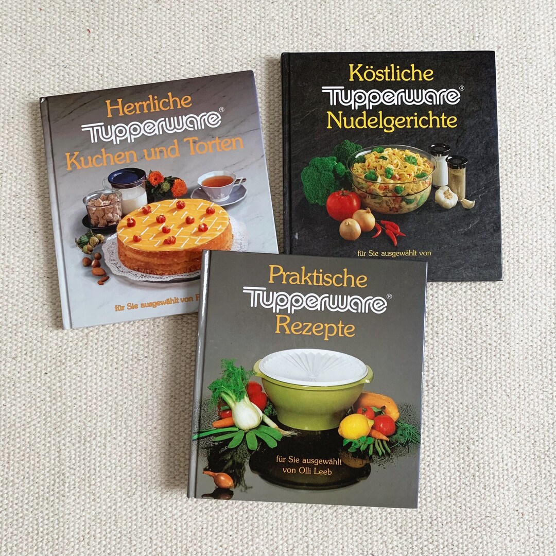 Vintage 1980s Cookbook, German Tupperware Cookbook Set Hc, Pasta Dishes ...
