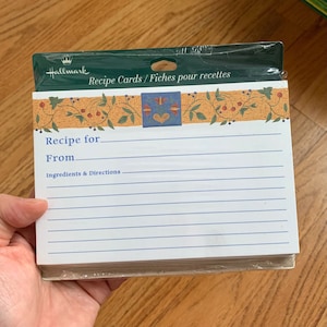 1990s Vintage Recipe Cards, 4x6 Hallmark Blank Recipe Cards Set of 36 ...