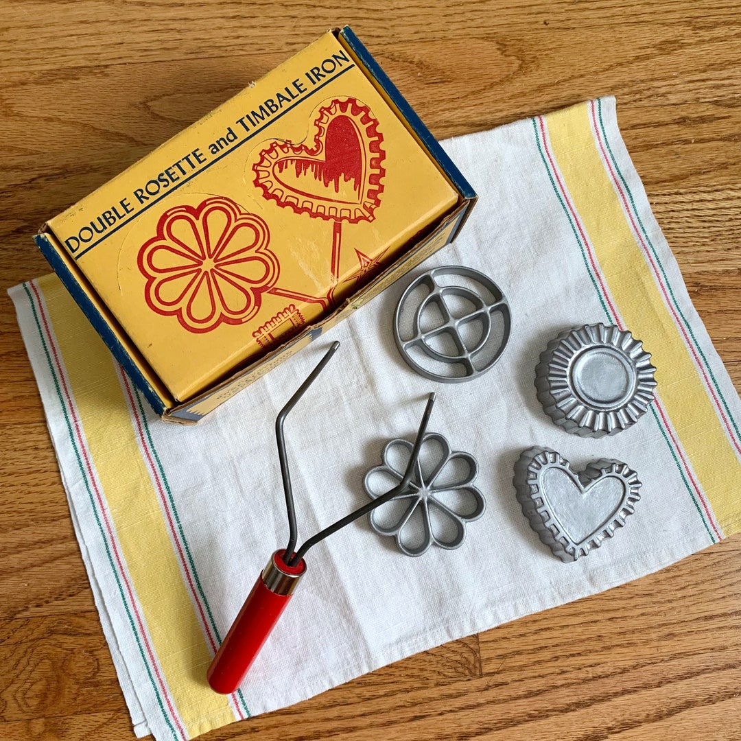 Vintage 60s 70s Nordic Ware Double Rosette Mold and Timbale Iron Set W ...