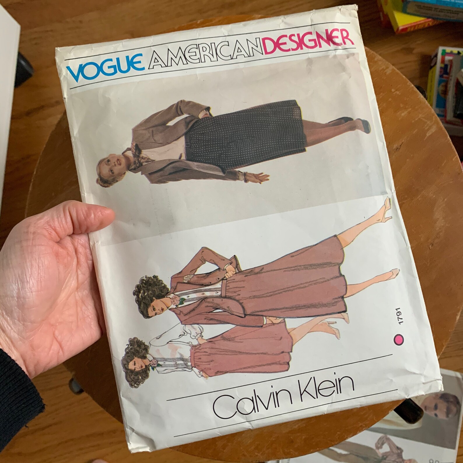 70s Calvin Klein Blazer, Blouse & Flared Skirt Sewing Pattern - Vogue ...