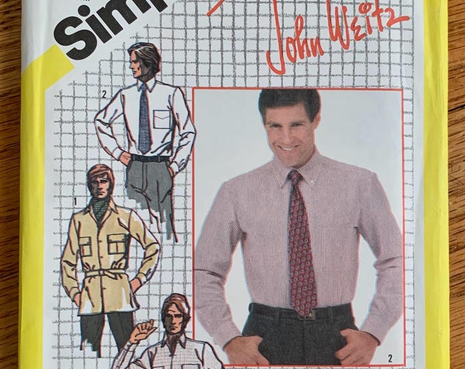 Vintage 1960s Sewing Pattern, Chest 40" Mens Nehru Jacket, Simplicity ...