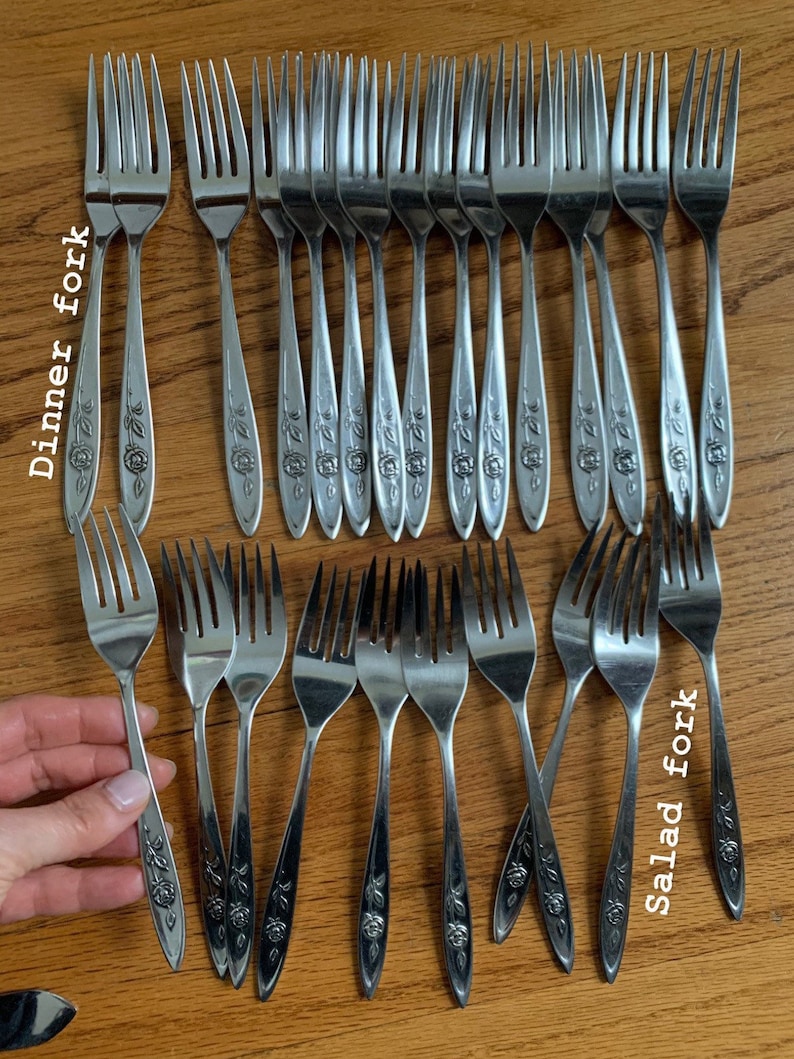 Vintage 1960s Oneida Community My Rose Stainless Flatware - Etsy