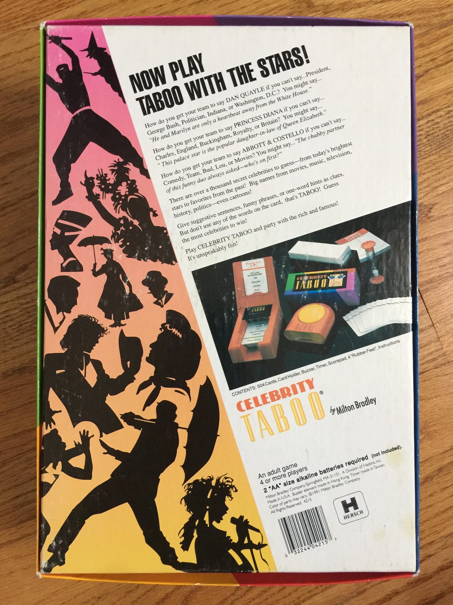 Vintage 1990s Game Celebrity Taboo Milton Bradley Game 1991 - Etsy