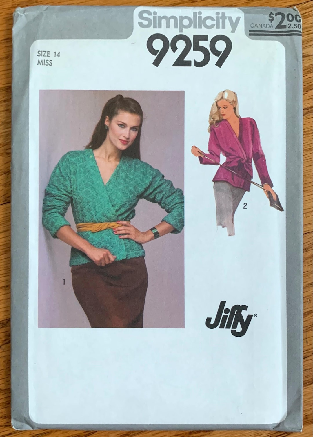 Vintage 1970s Women's Wrap Jacket and Tie Belt Sewing Pattern ...