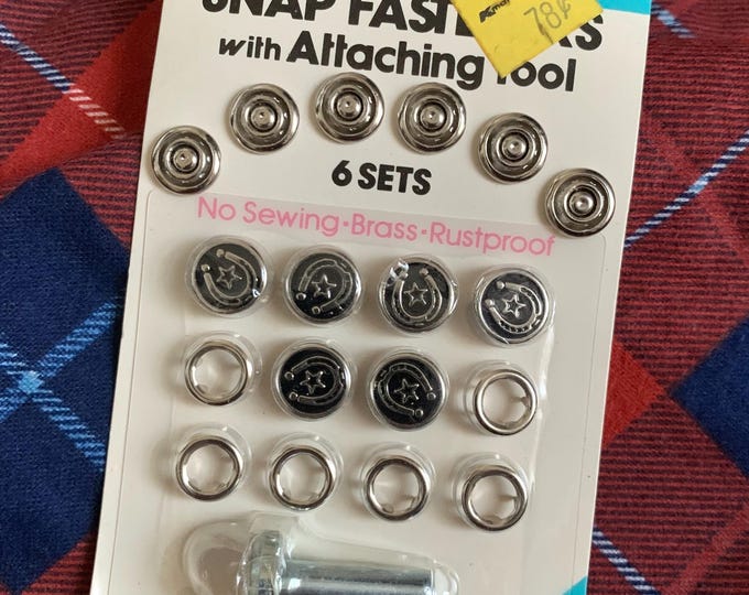 Vintage Dyno Western Metal Snap Fasteners NIP 7/16" Set of 6 - Etsy