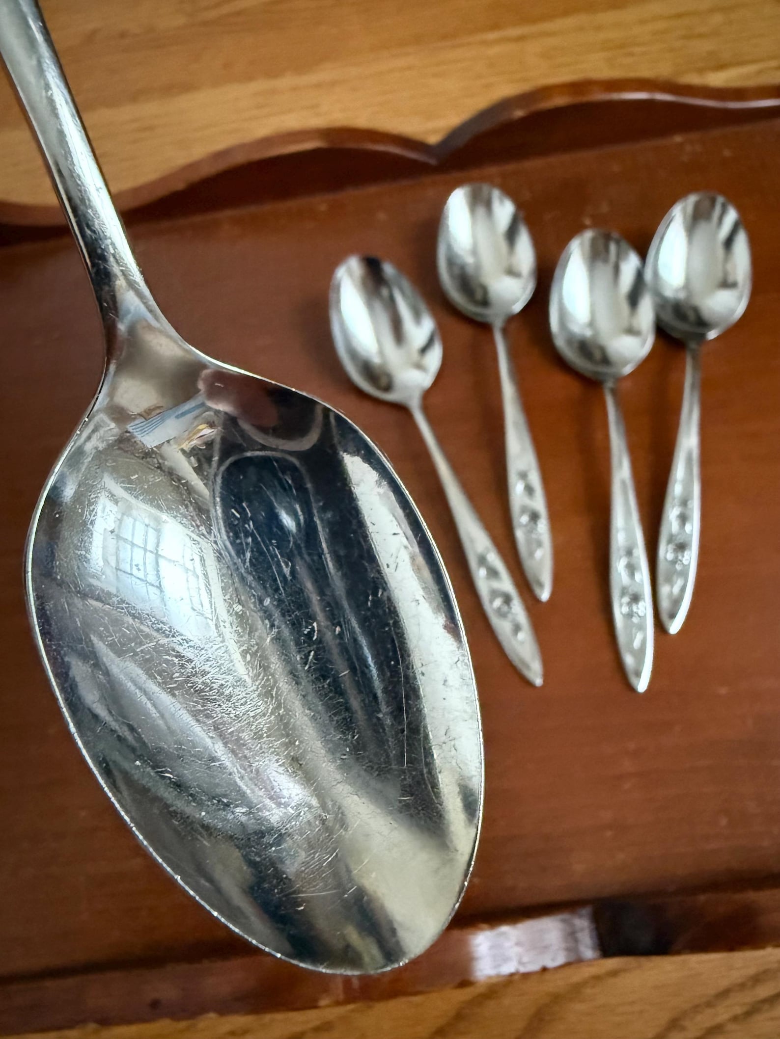 Vintage 1960s Oneida Community My Rose Stainless Flatware & Serving ...