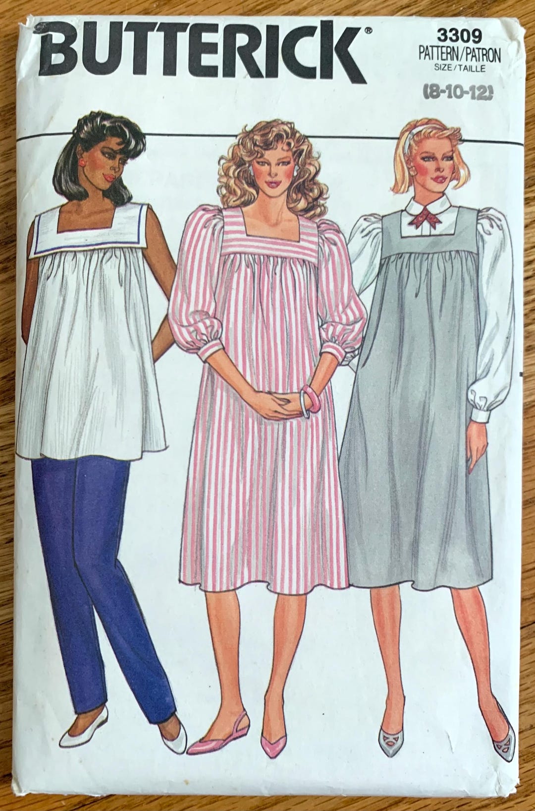 Vintage 80s Maternity Sewing Pattern: Dress, Jumper, Sleeveless Top ...
