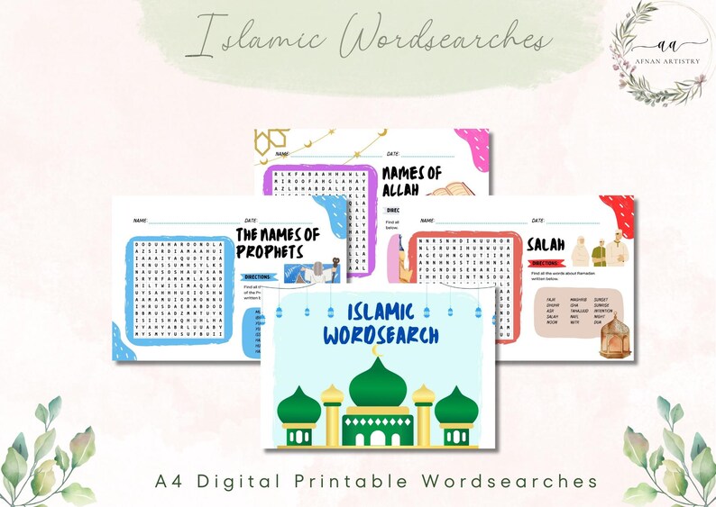 Islamic Wordsearches, Islamic Learning, Printable Wordsearches, Eid ...