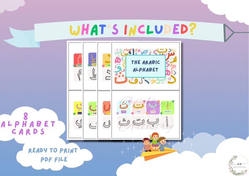 Arabic Alphabet Cards, Arabic Letters, Arabic Flashcards, Arabic ...