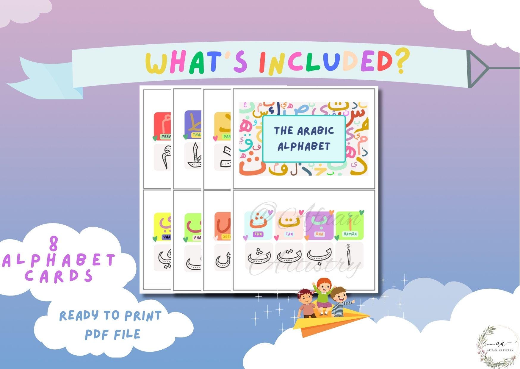 Arabic Alphabet Cards, Arabic Letters, Arabic Flashcards, Arabic ...